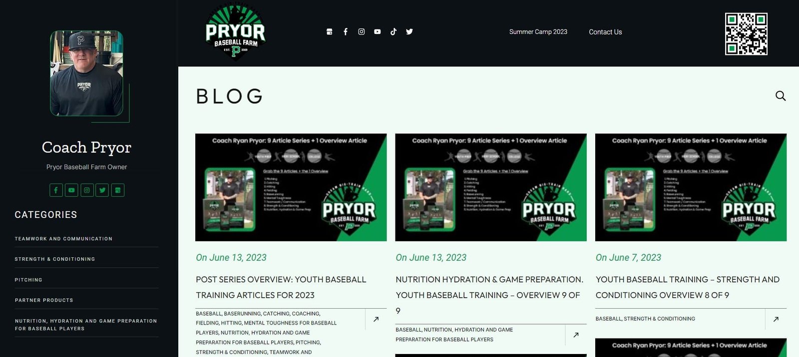 Baseball Training Blog - Pryor Baseball Farm